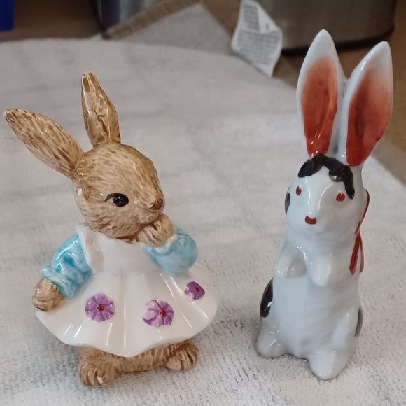 Female is Lefton | Accents | Vintage Porcelain Rabbits | Poshmark